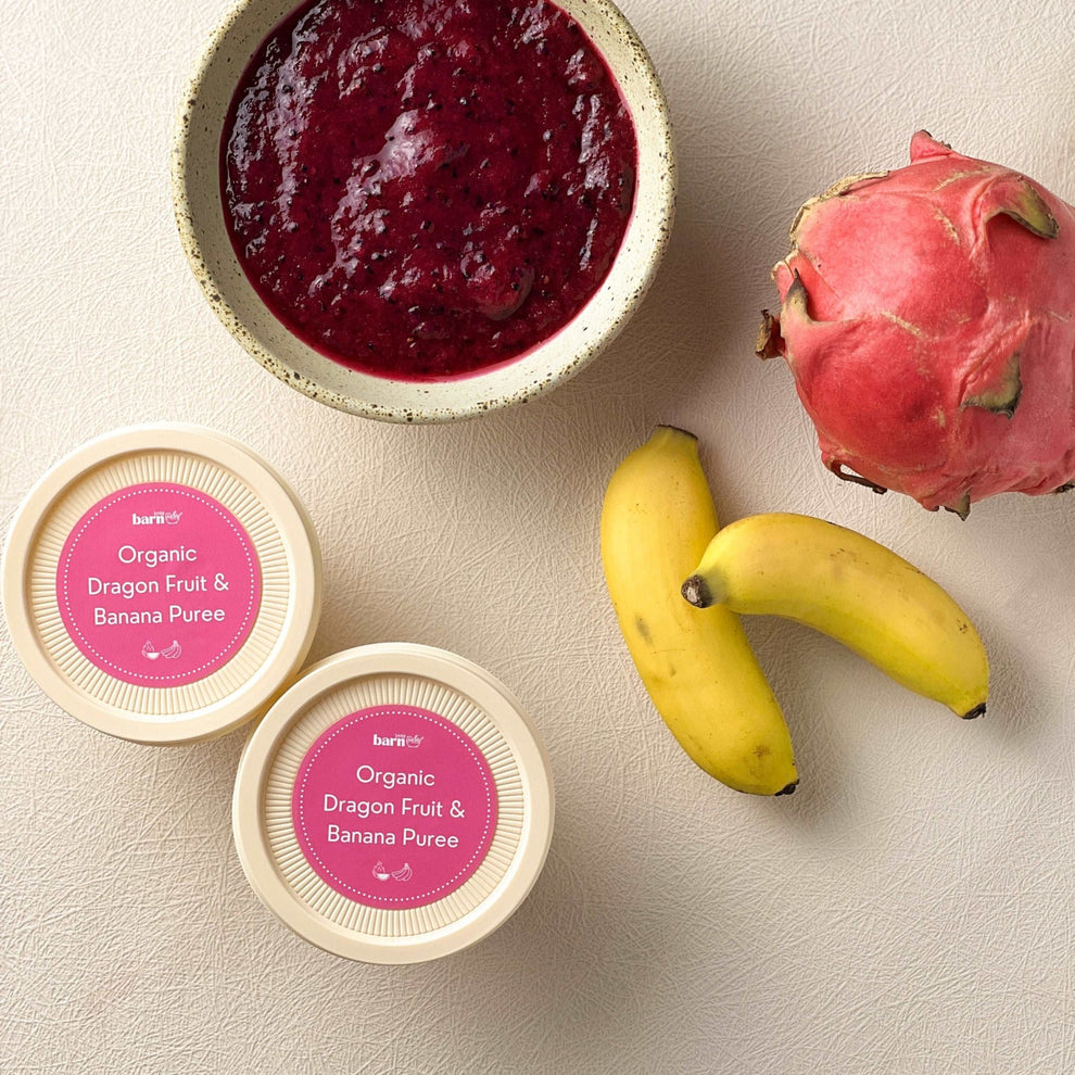 Shop Organic Dragon Fruit & Banana Puree for Babies 6M+ | Little Barn